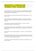 DERIVATIVE CLASSIFICATION TRAINING (FINAL EXAM) 2024 - Derivative ...