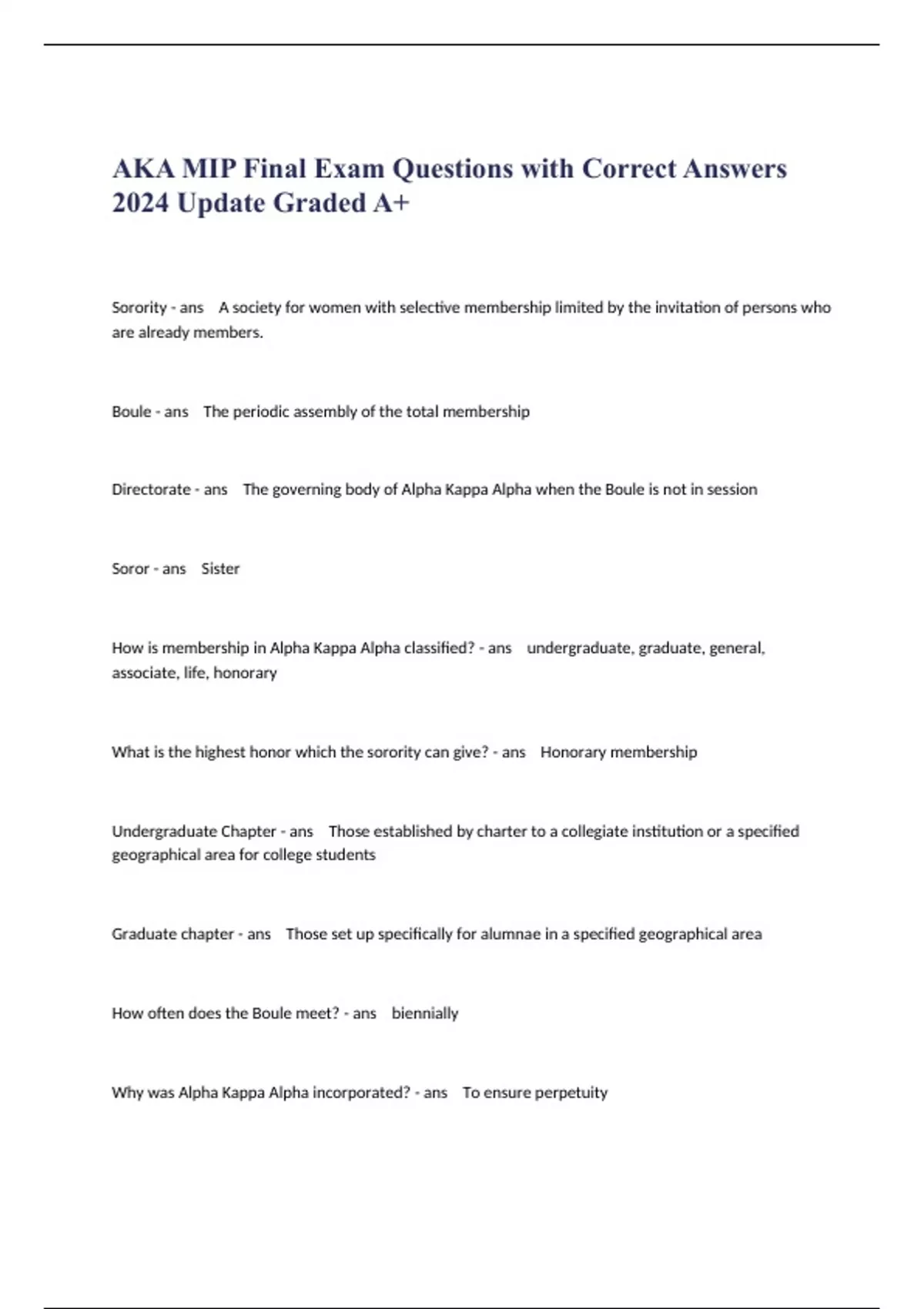 AKA MIP Bundled Exams with Complete Solution 2024/2025 LATEST UPDATE ...