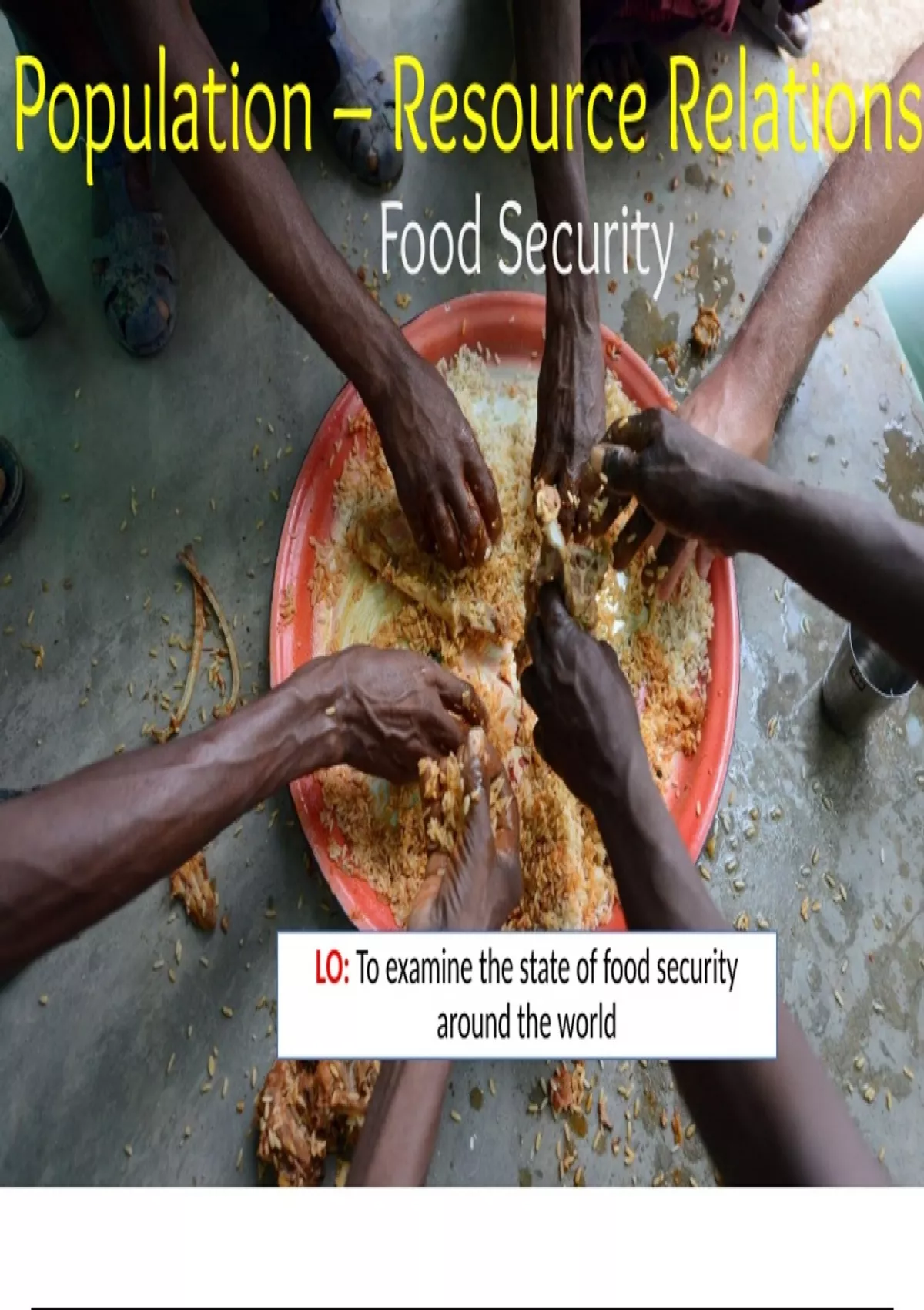 Summary Population- Food Security - Introduction to Units - Stuvia US