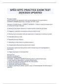 SPĒD SFPC PRACTICE EXAM TEST 2024/2025 UPDATED - Sfpc - Stuvia US