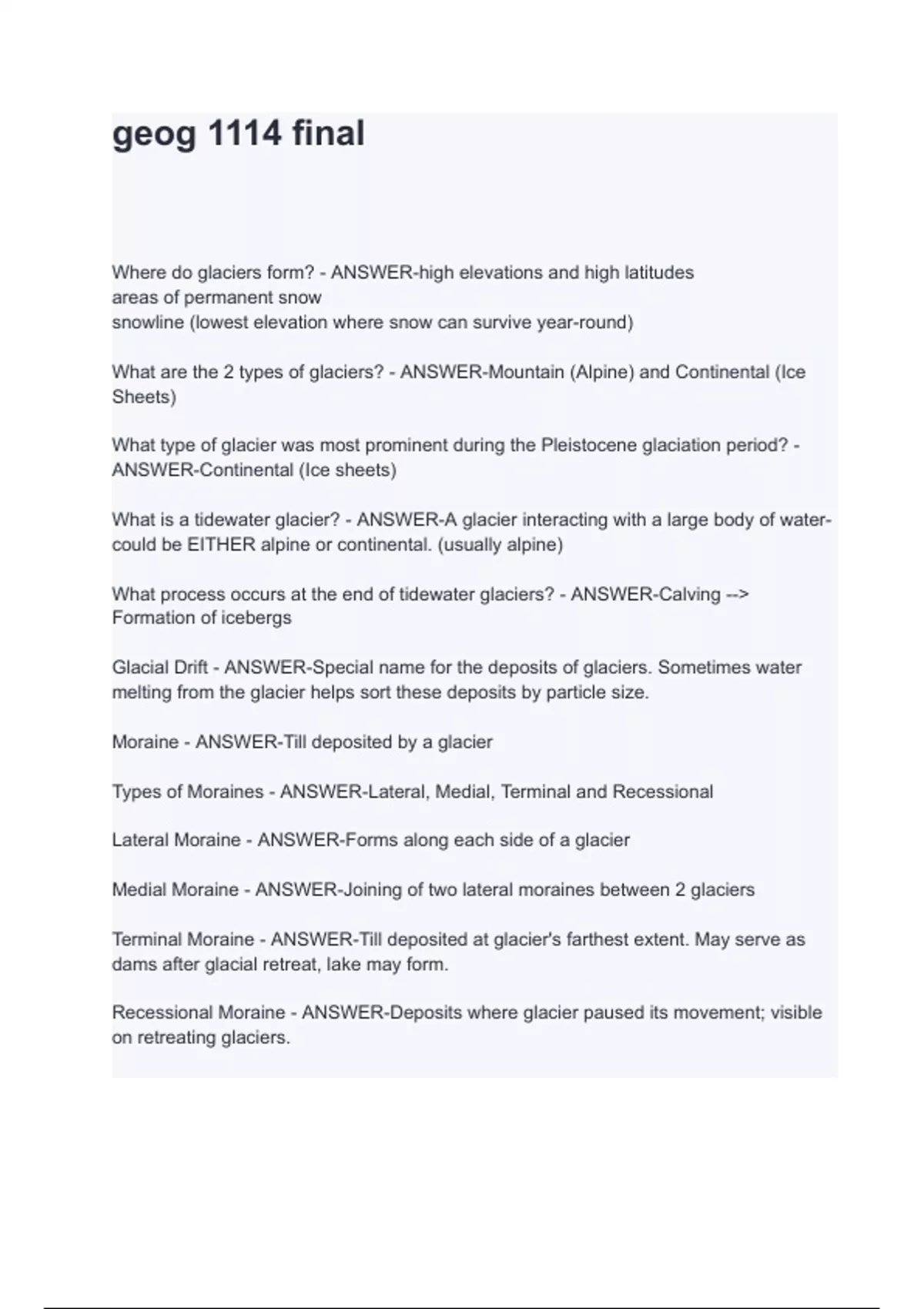 geog 1114 final test with complete solution - Geog 1114 fial - Stuvia US