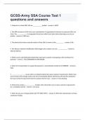 GCSS-Army SSA Course Test 1 questions and answers - GCSS ARMY - Stuvia US