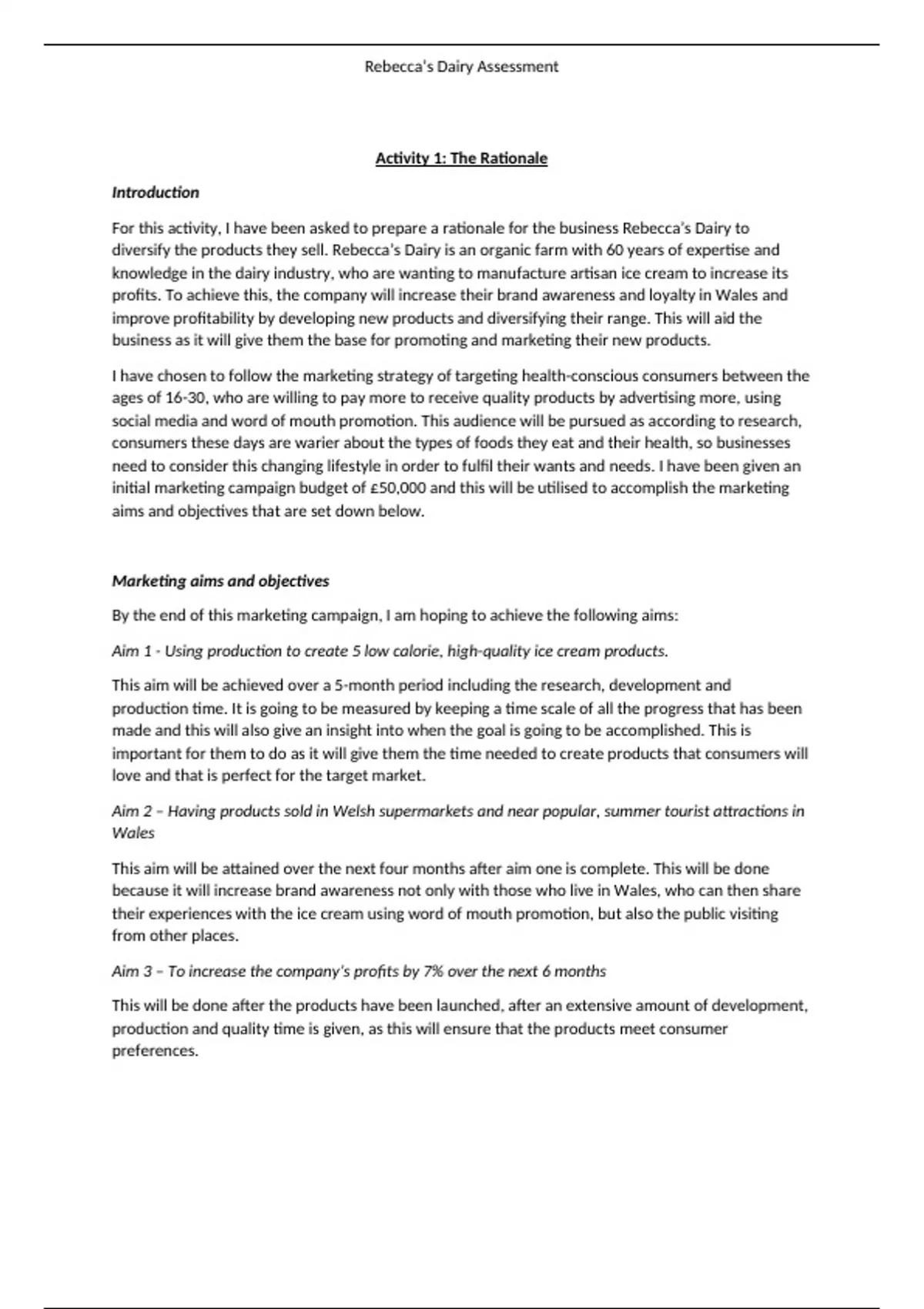 Pearson BTEC Level 3 Business - Unit 2 Developing a marketing campaign ...