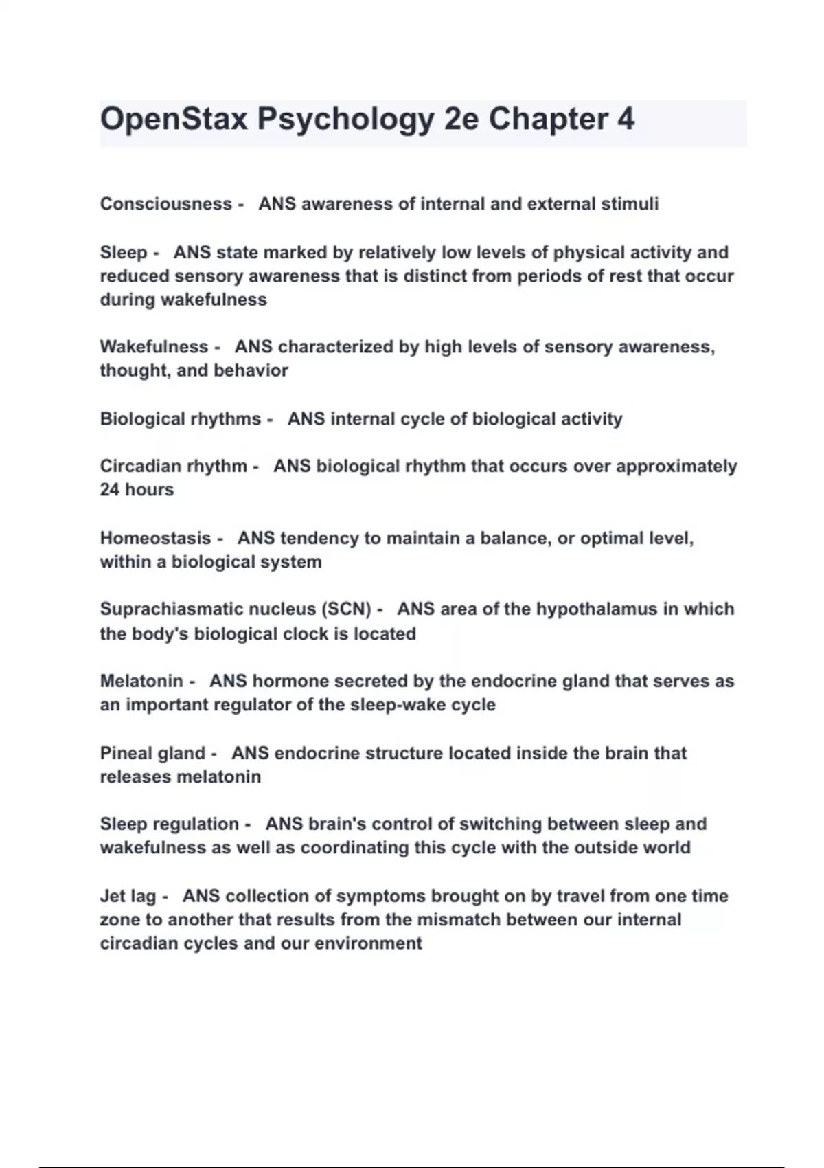 OpenStax Psychology 2e Chapter 4 COMPLETE GUIDE WITH LATEST UPDATED ...