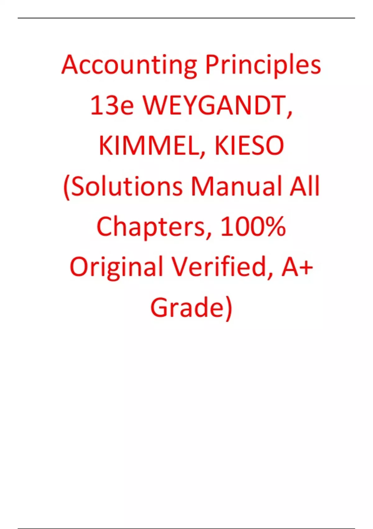 Solutions Manual For Accounting Principles 13th Edition By WEYGANDT ...