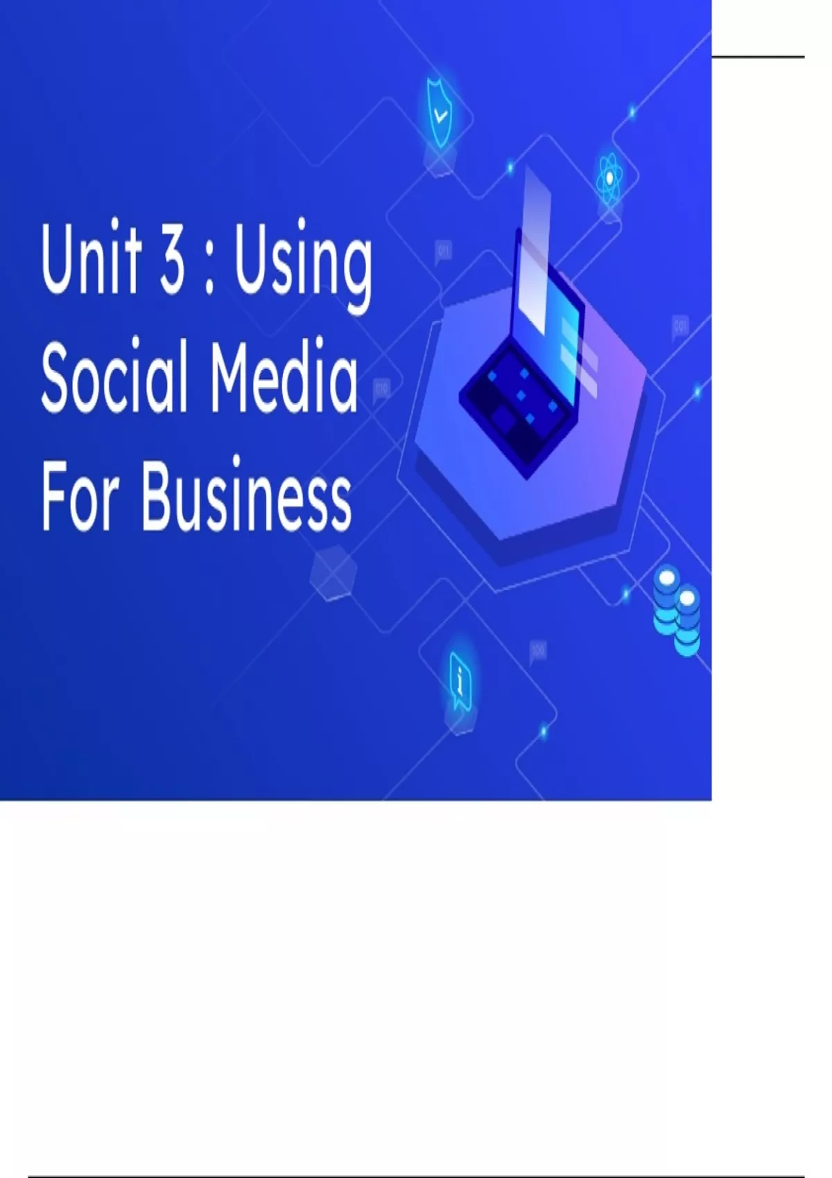 Pearson Btec Level 3 Information Technology Unit 3 Using Social Media For Business