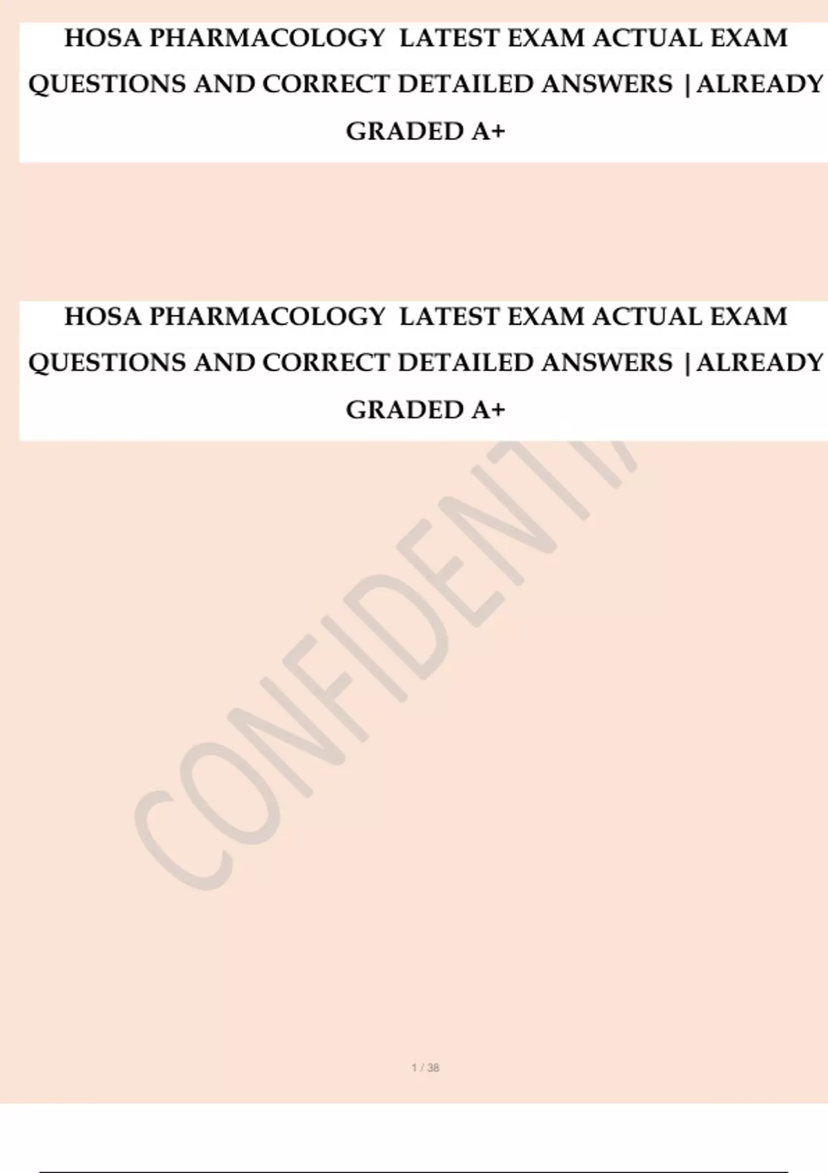 Packaged PHARMACOLOGY EXAM 2024 NEWEST EXAM QUESTIONS WITH DETAILED ...