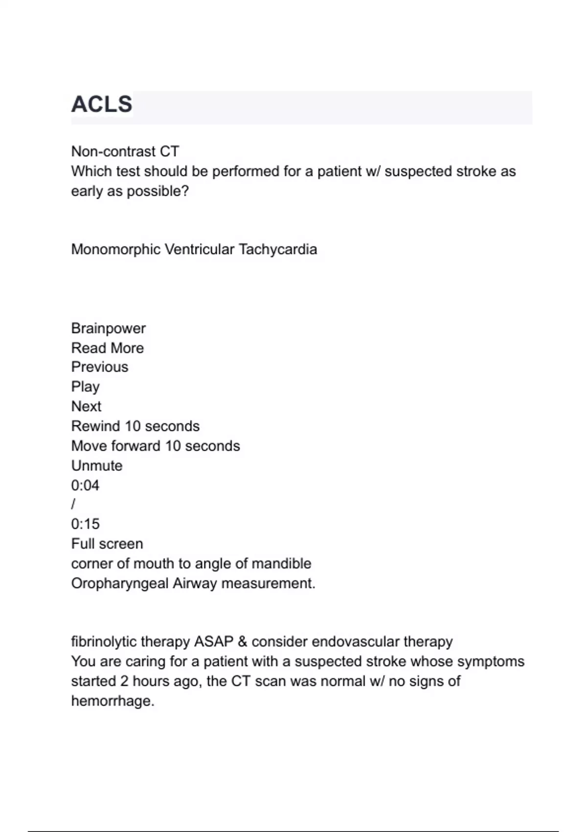ACLS Exam Questions with correct Answers 2024/2025( A+ GRADED 100% ...