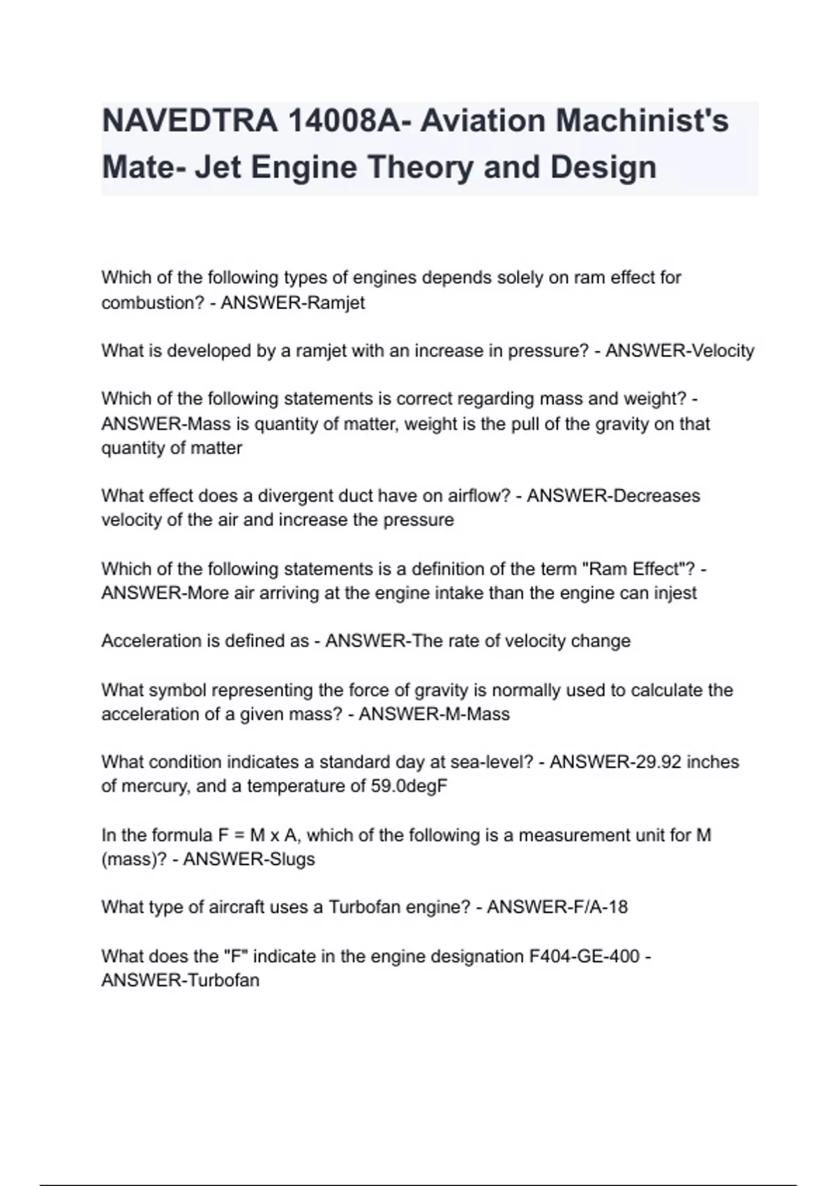 NAVEDTRA 14008A- Aviation Machinist's Mate- Jet Engine Theory and ...