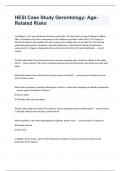 HESI Case Study Gerontology: Age-Related Risks verified to pass 2024/ ...