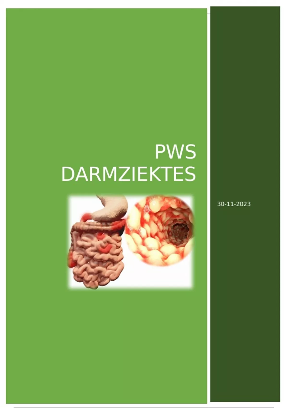 PWS Darmziektes en auto-immuunziektes (compleet) - Biologie - Stuvia NL