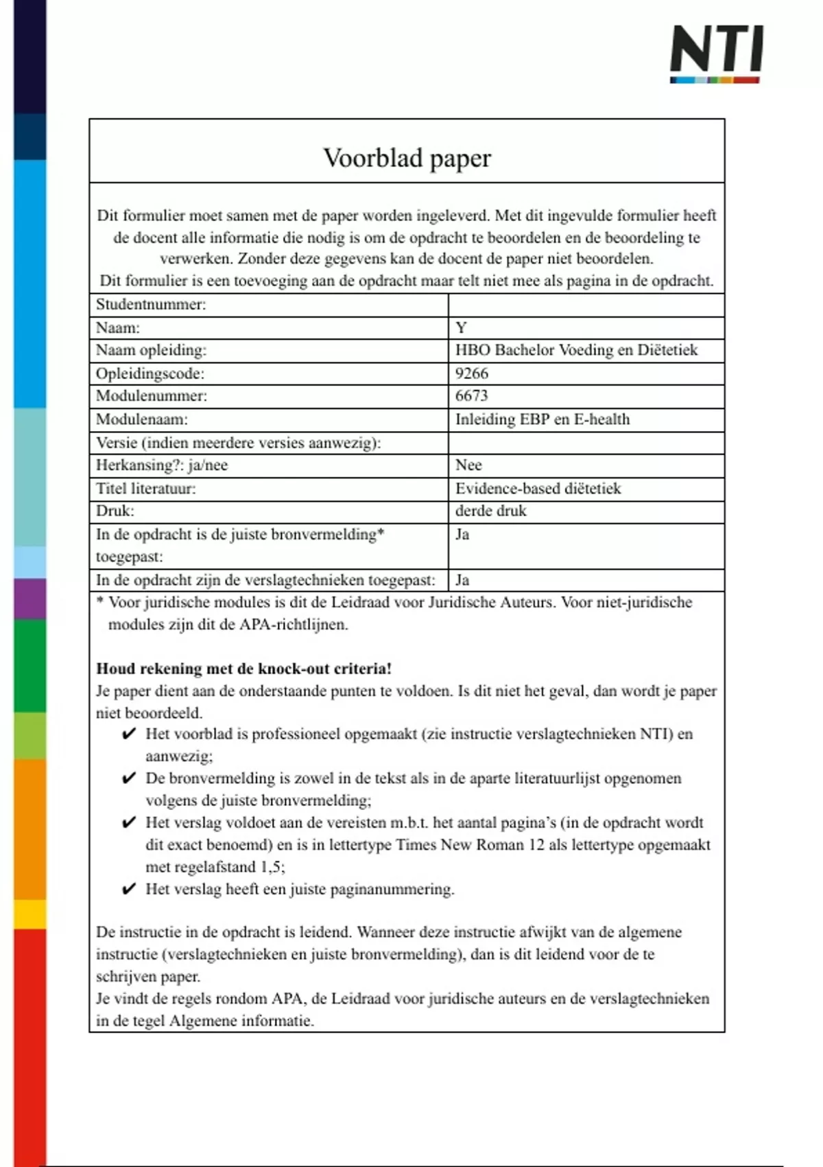 Paper inleiding EBP en e-health - cijfer 8,6! - Inleiding EBP & eHealth ...