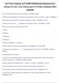 ALF Core Training Questions and answers for ALF core training test for ...
