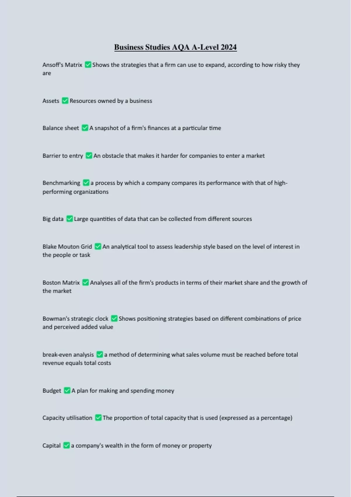 Business Studies AQA A-Level 2024 - Business Studies AQA A-Level 2024 ...