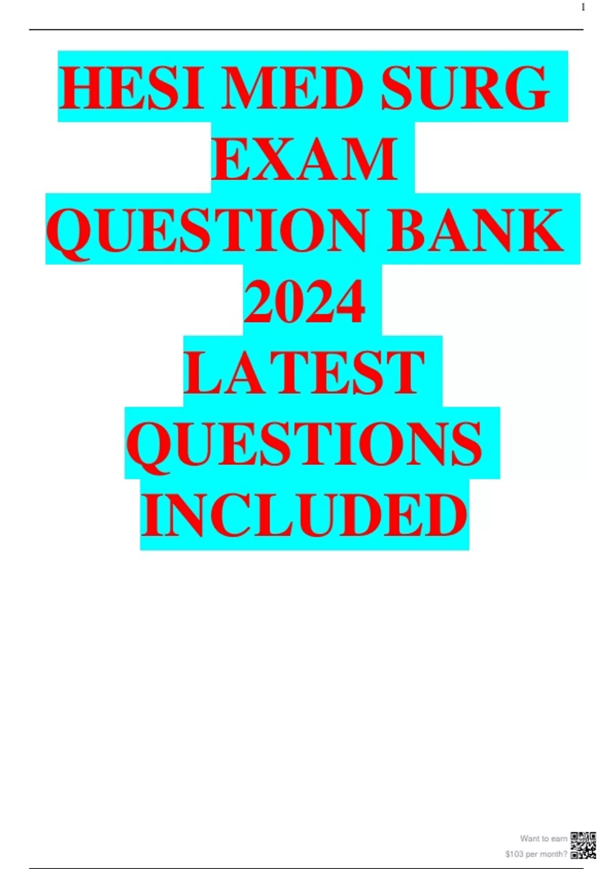 HESI MED SURD EXAM QUESTION BANK 2024 LATEST QUESTIONS INCLUDED - HESI ...