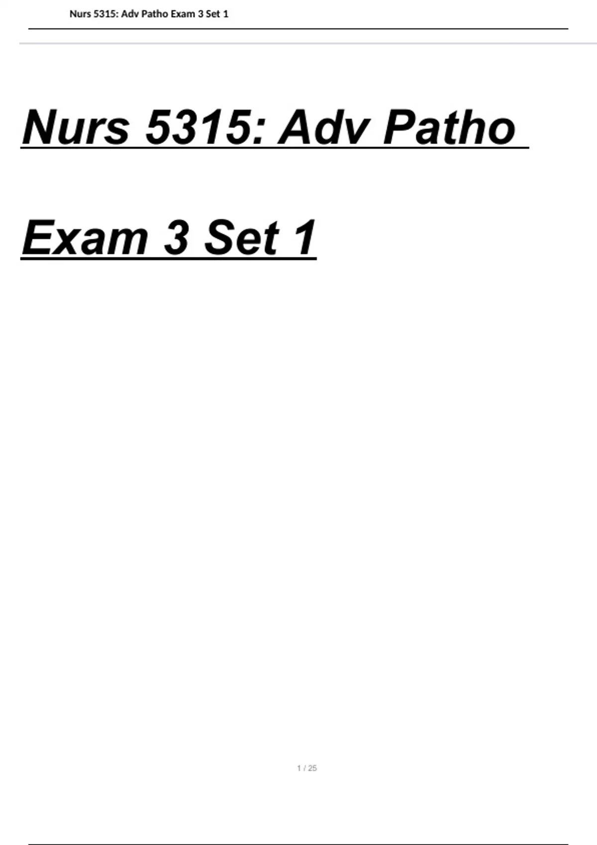 NURS 5315: Exam 3 Concept and Clinical Conditions (Part I ...