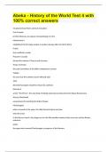 Abeka - History of the World Test 4 with 100% correct answers - ABEKA ...