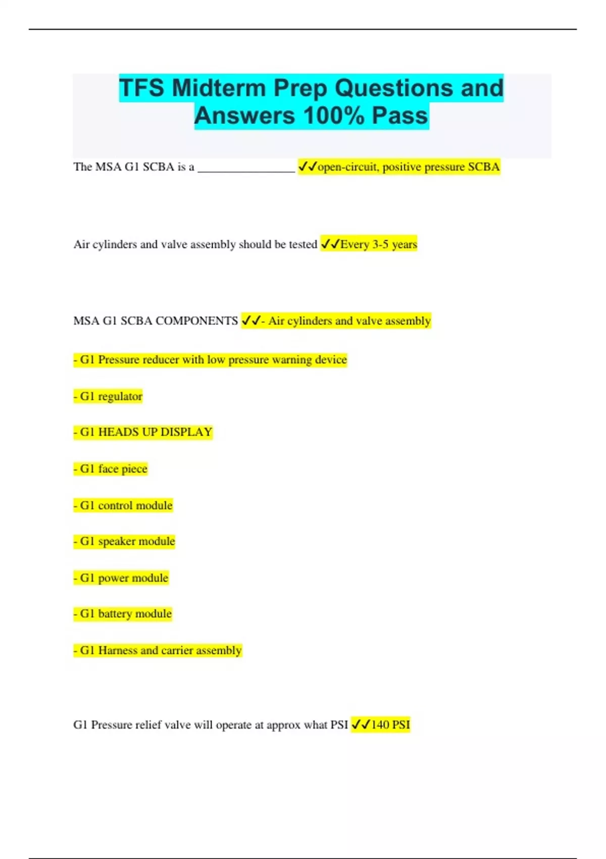 TFS Midterm Prep Questions and Answers 100% Pass - TFS - Stuvia US