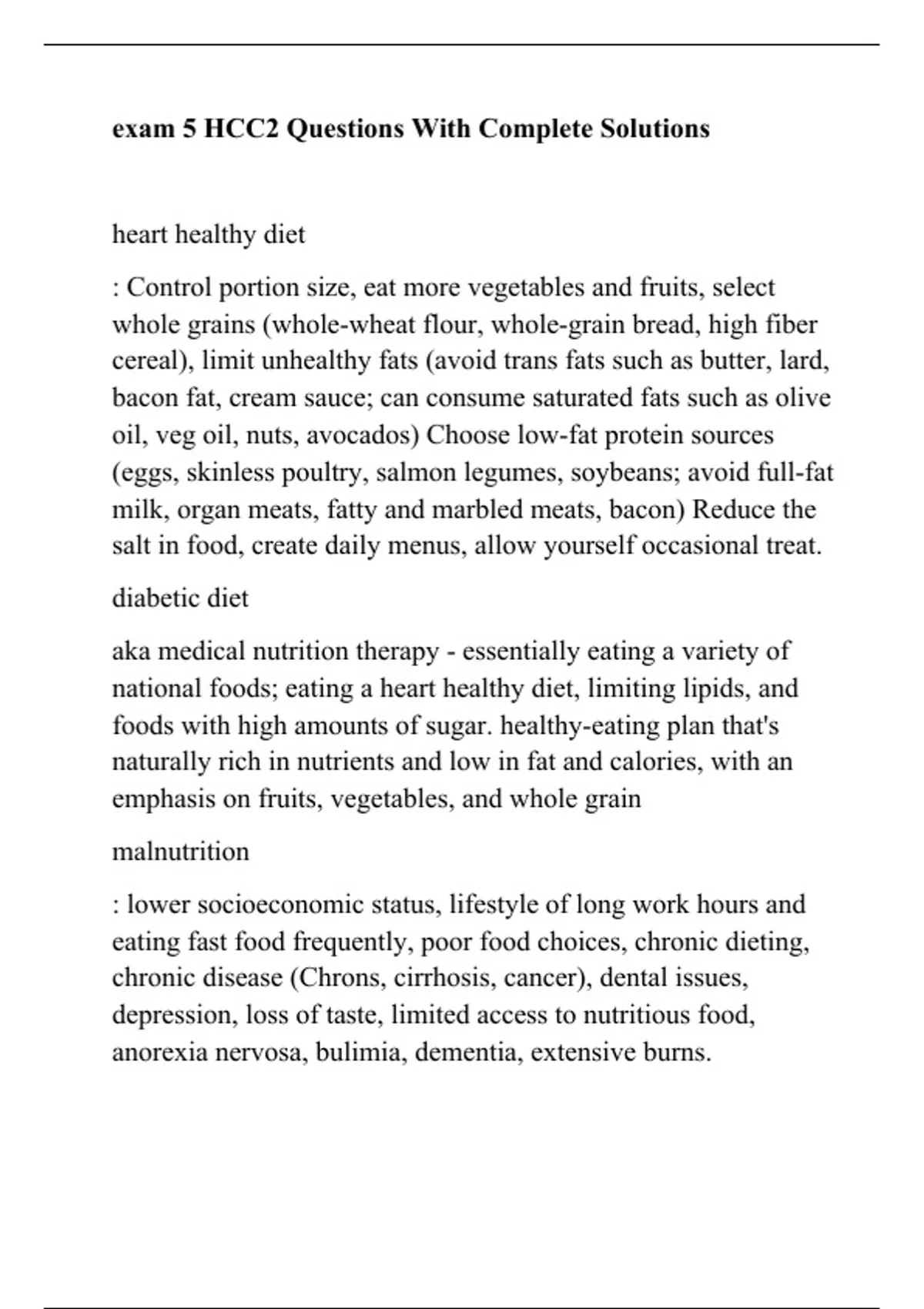 exam 5 HCC2 Questions With Complete Solutions - HCC2 - Stuvia US