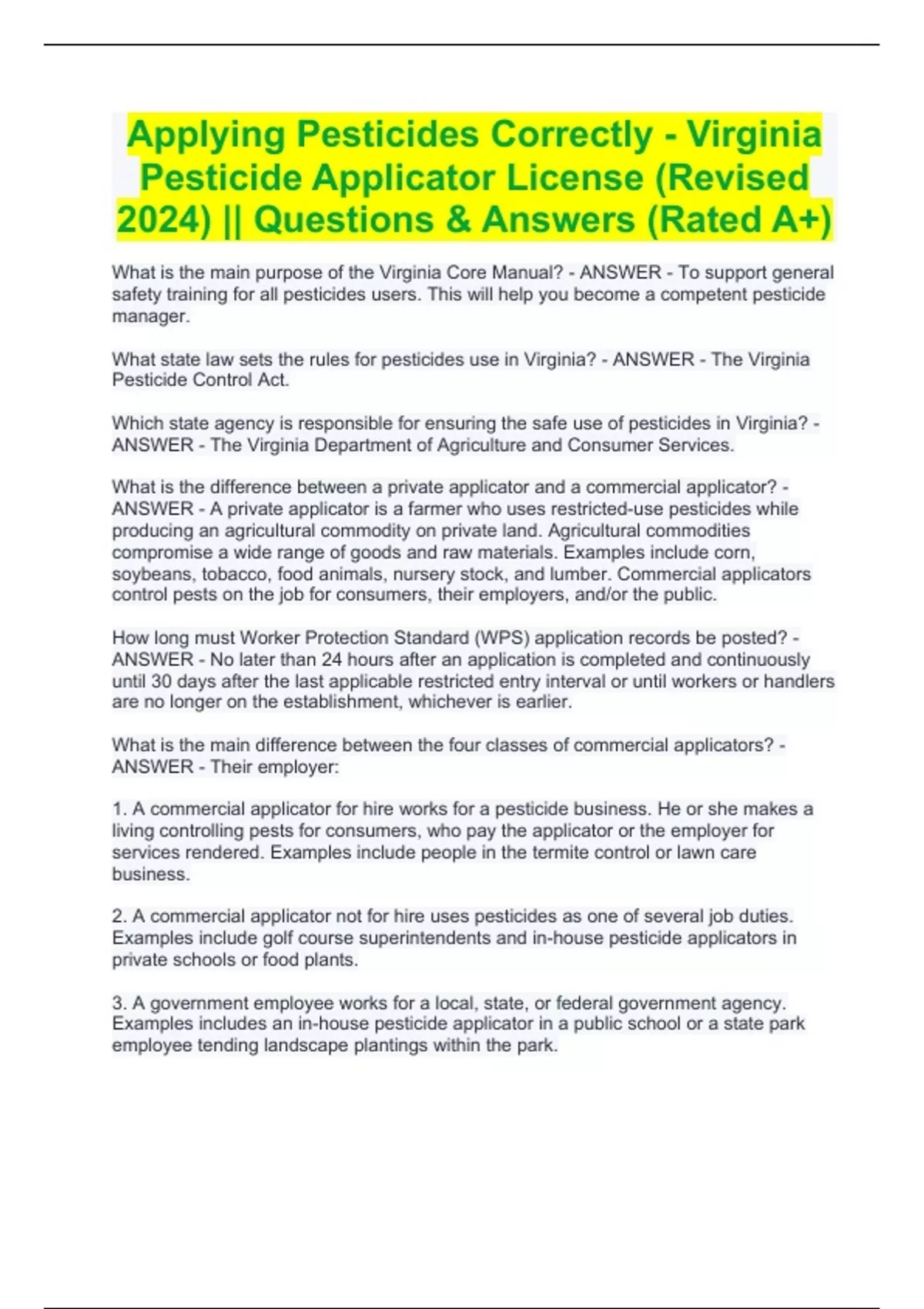 Applying Pesticides Correctly - Virginia Pesticide Applicator License ...