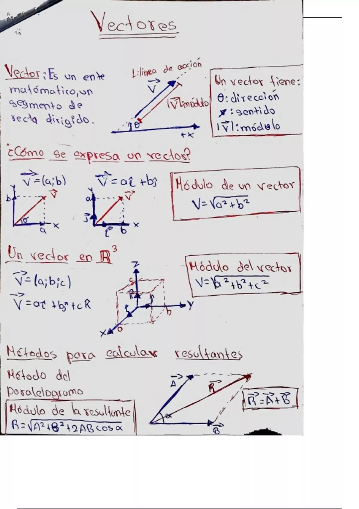 Sumario Vectores FISICA-TEORIA(1) - Física - Stuvia US