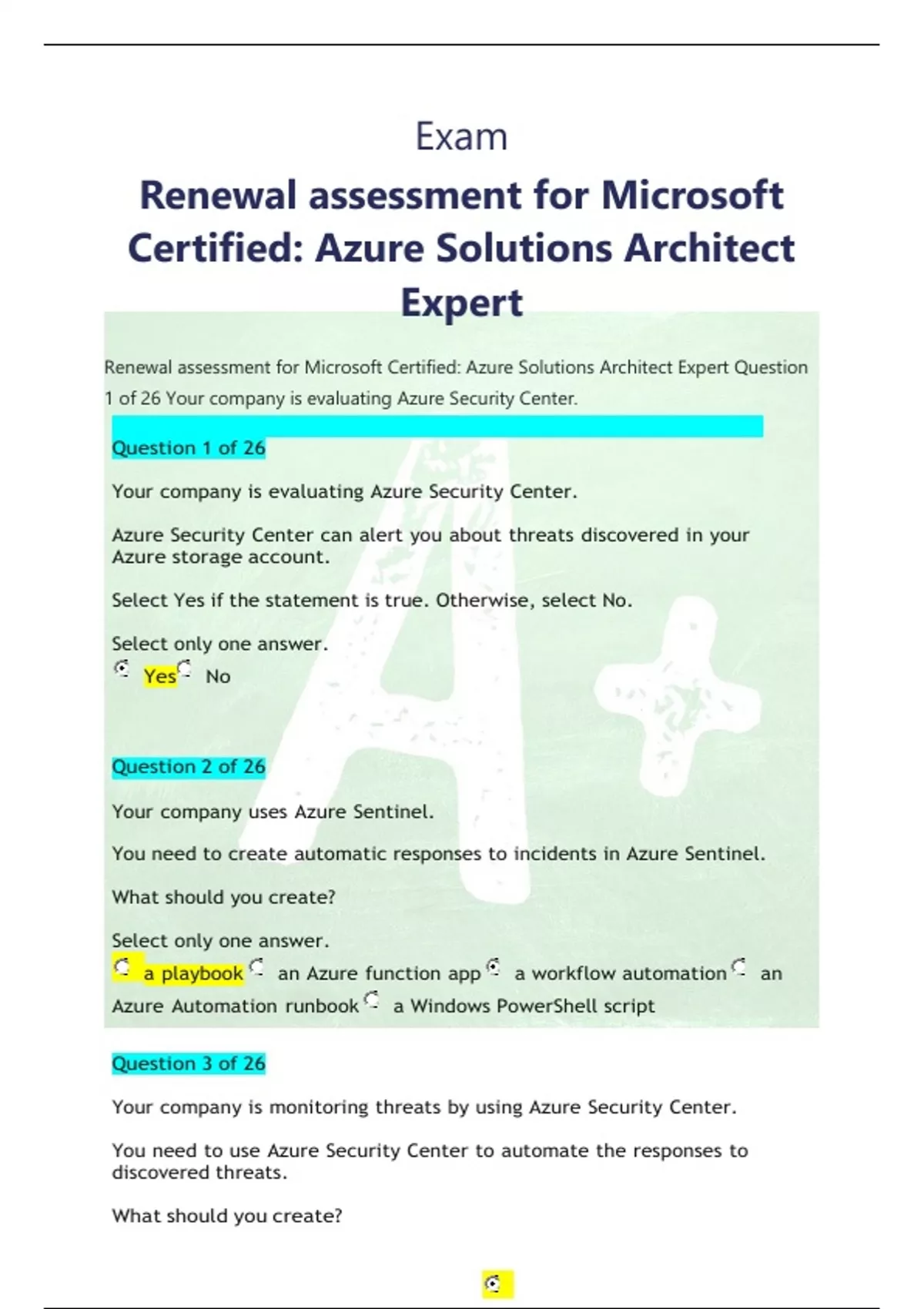 Renewal assessment for Microsoft Certified: Azure Administrator ...