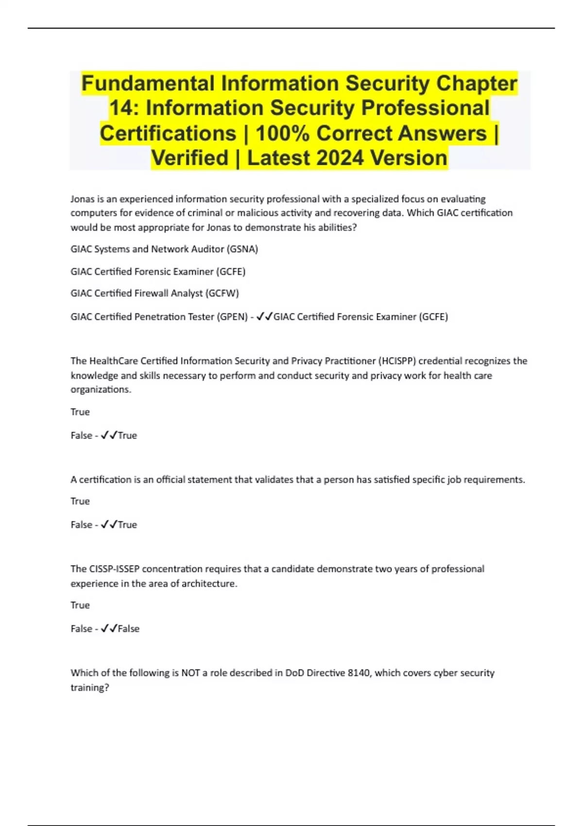 Fundamental Information Security Chapter 14: Information Security ...