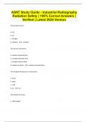 ASNT Study Guide - Industrial Radiography Radiation Safety | 100% ...