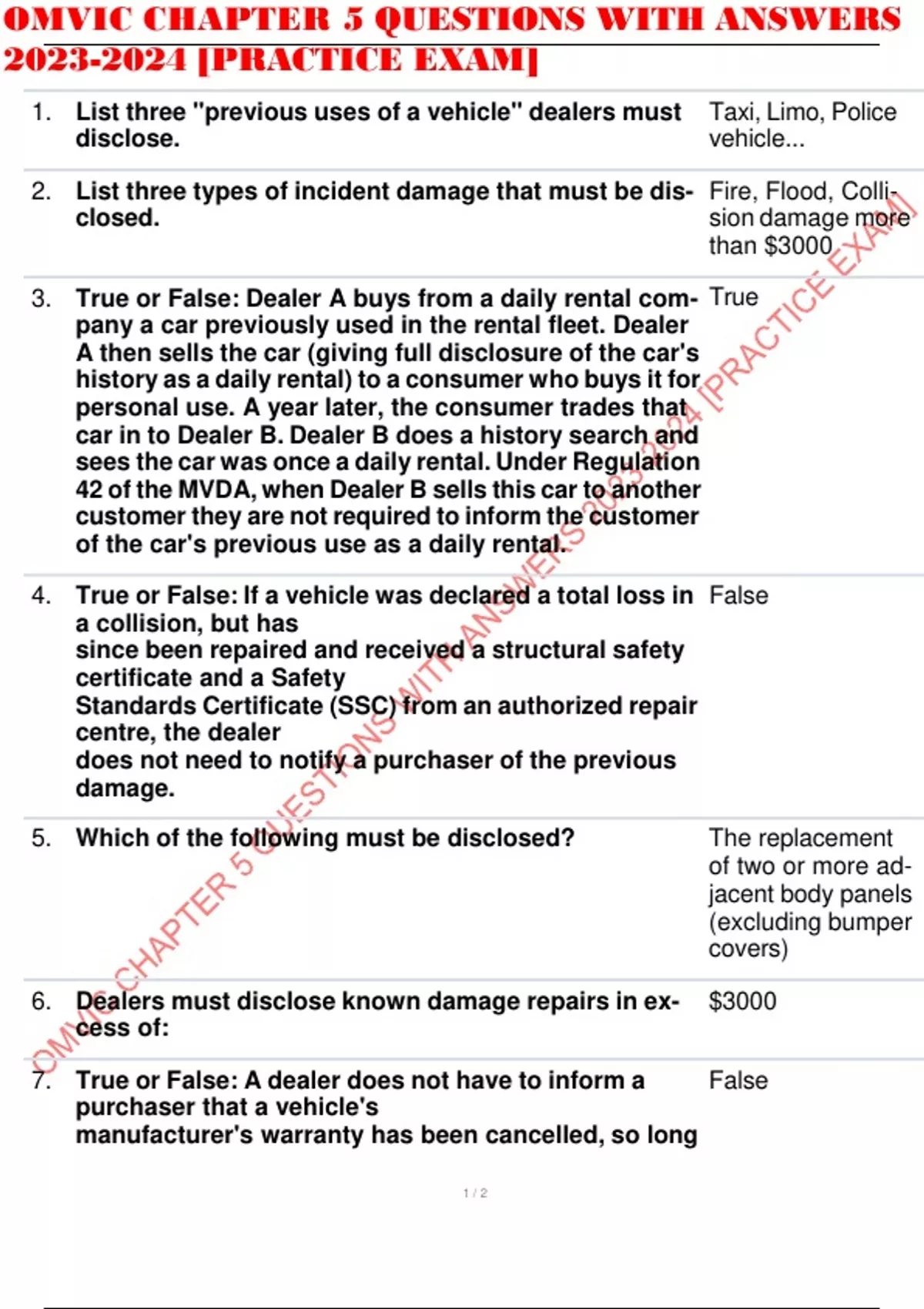 OMVIC CHAPTER 5 QUESTIONS WITH ANSWERS [PRACTICE EXAM] - OMVIC CHAPTER ...