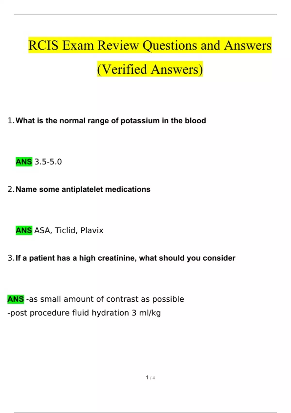 RCIS EXAM STUDY PACKAGE WITH QUESTIONS AND ANSWERS (2024 / 2025 ...