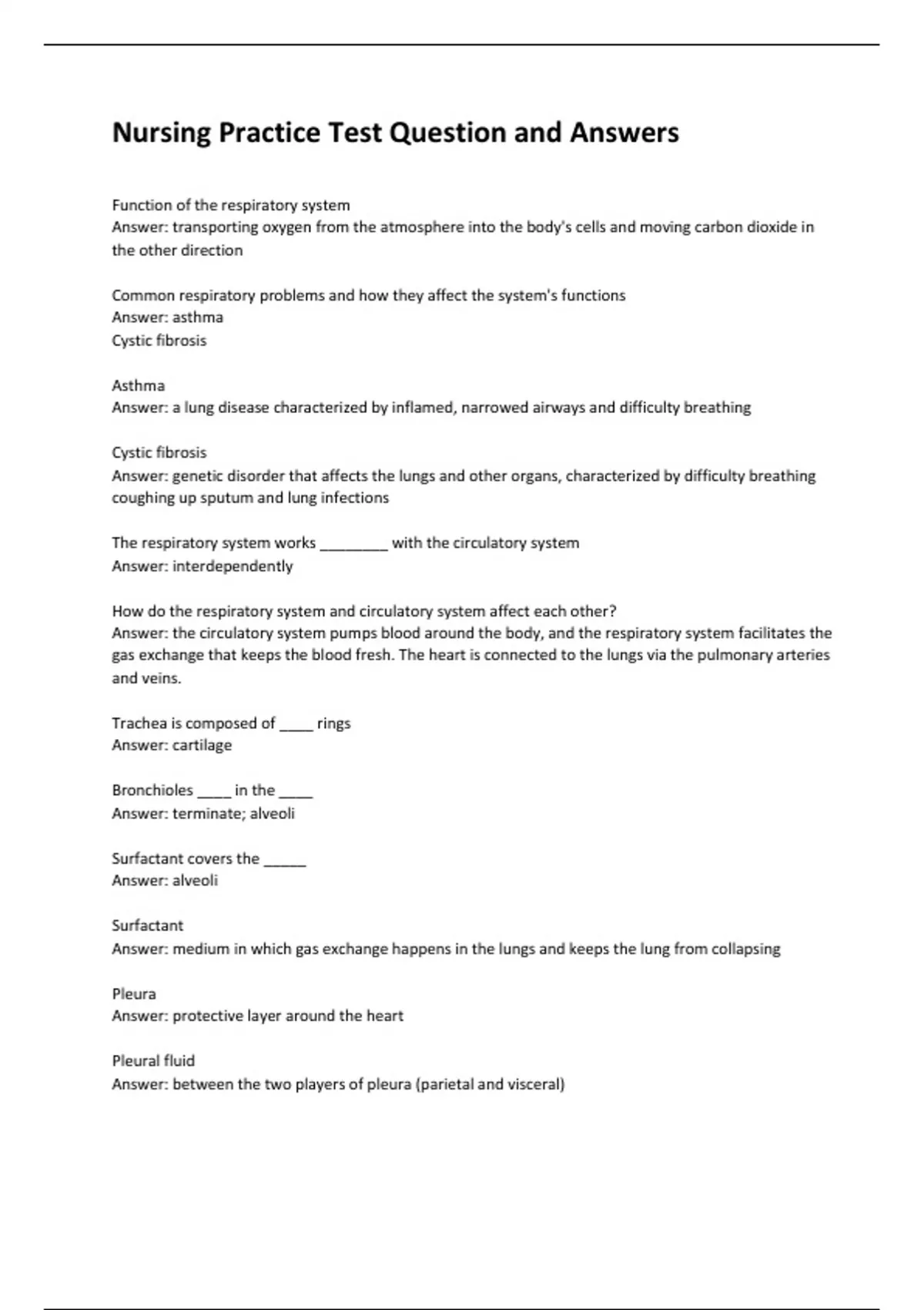 Nursing Practice Test Question and Answers - ATI Teas - Stuvia US