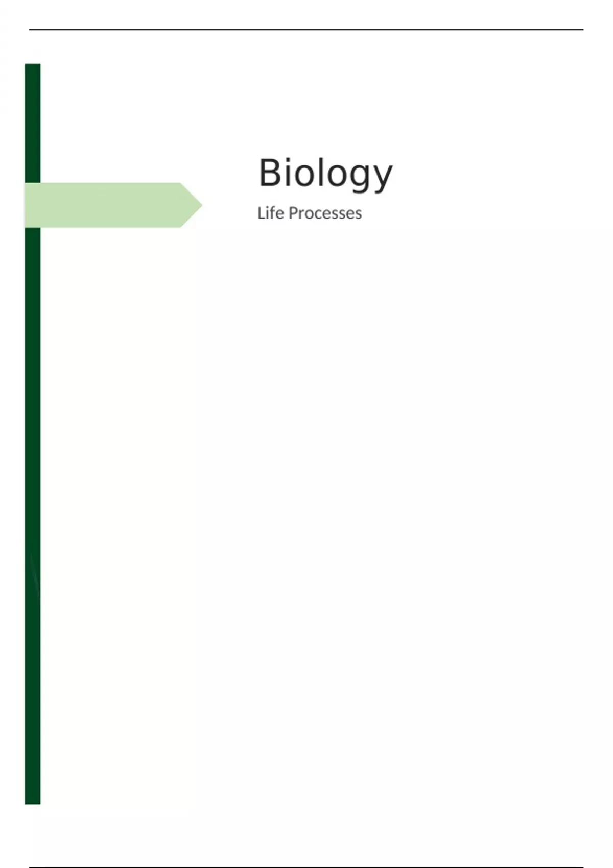 Class notes edexcel IGCSE (9-1) biology unit 1 life processes - Edexcel ...