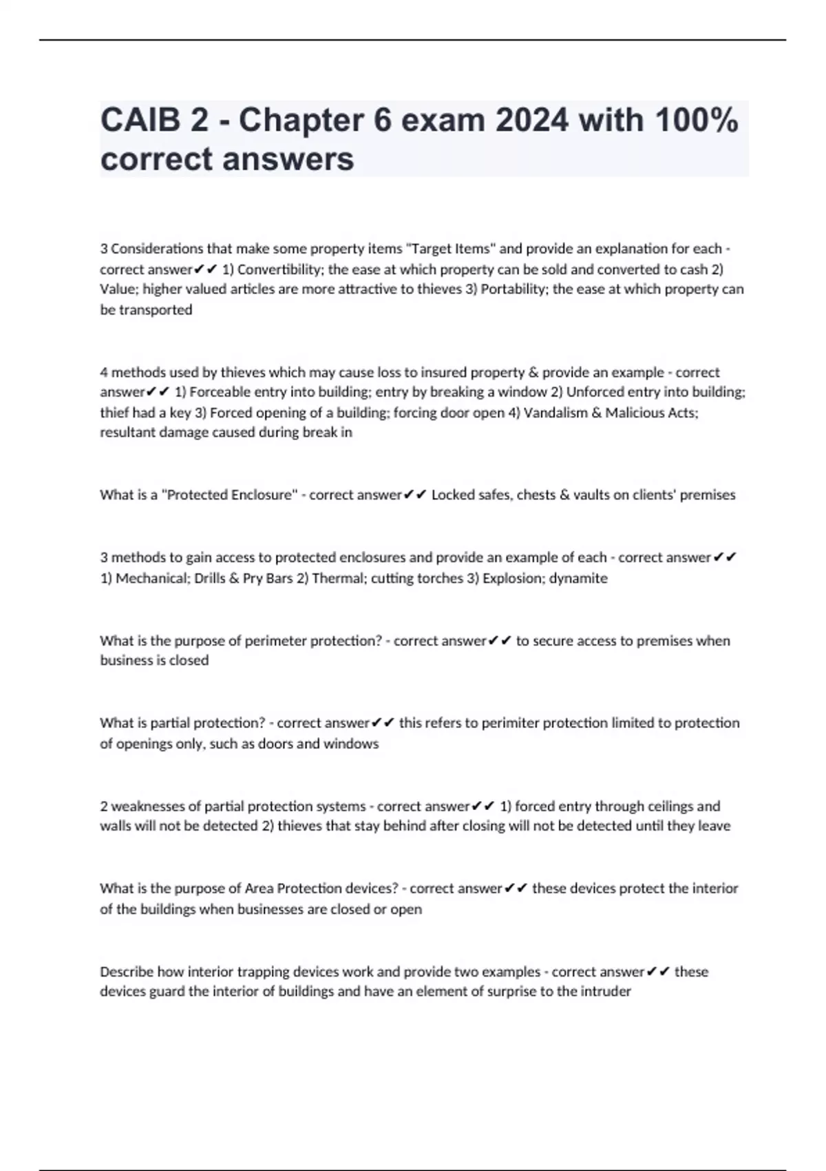 CAIB 2 - Chapter 6 exam 2024 with 100% correct answers - CAIB 2 - Stuvia US