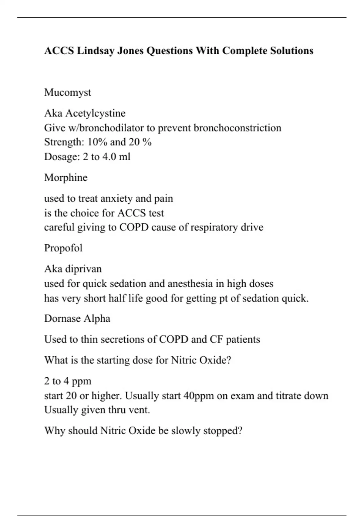 ACCS Lindsay Jones Questions With Complete Solutions - RRT-ACCS ...