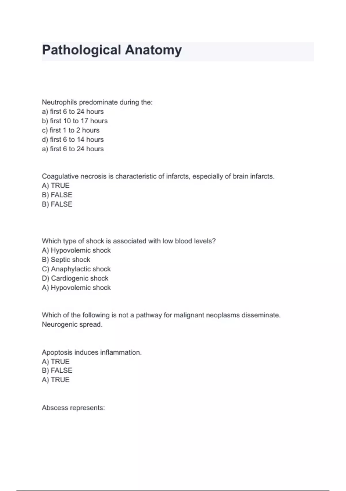 Pathological Anatomy with complete solution - Pathological Anatomy ...
