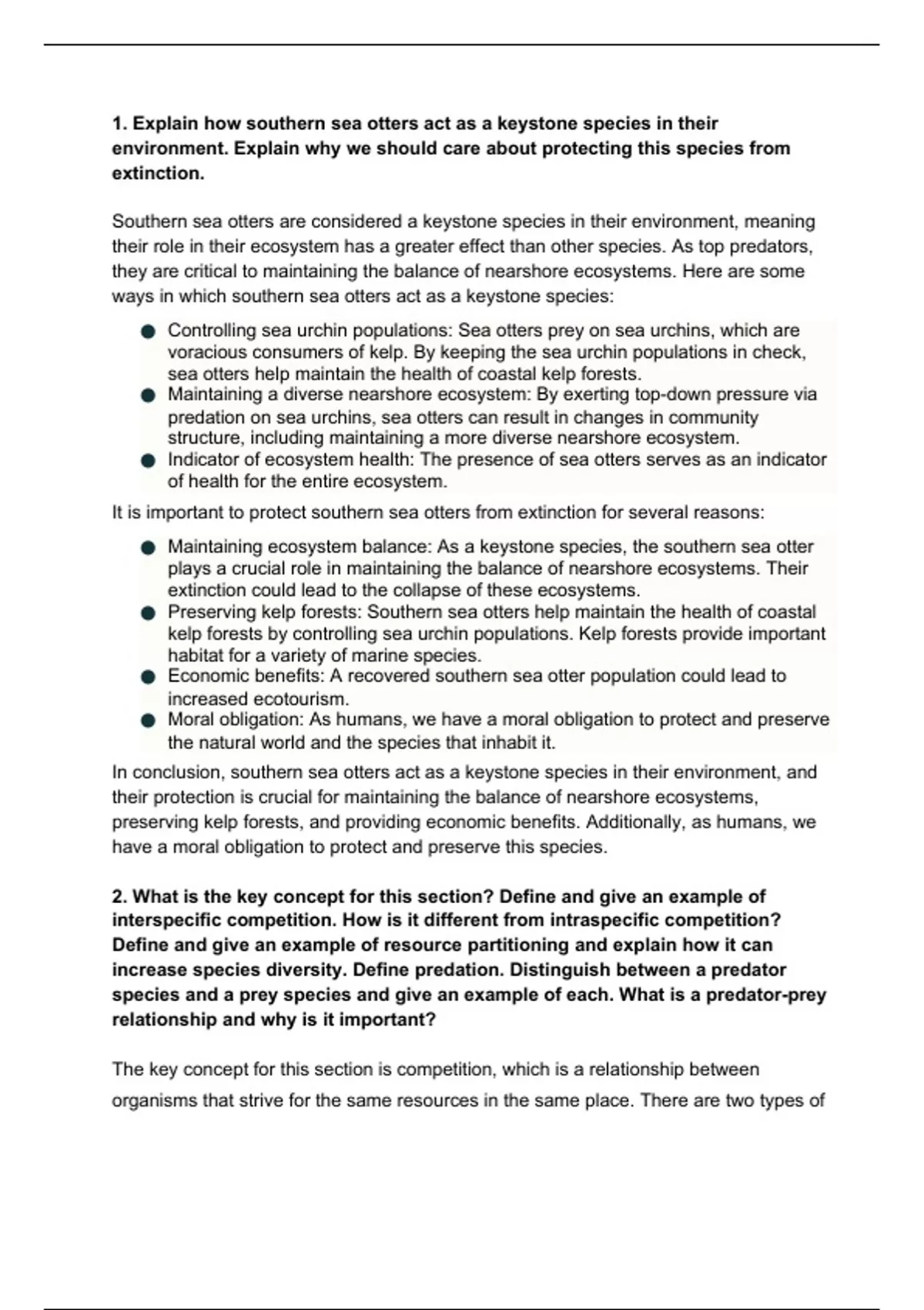 Chapter 5 APES review questions and answers - AP environmental science - Stuvia US