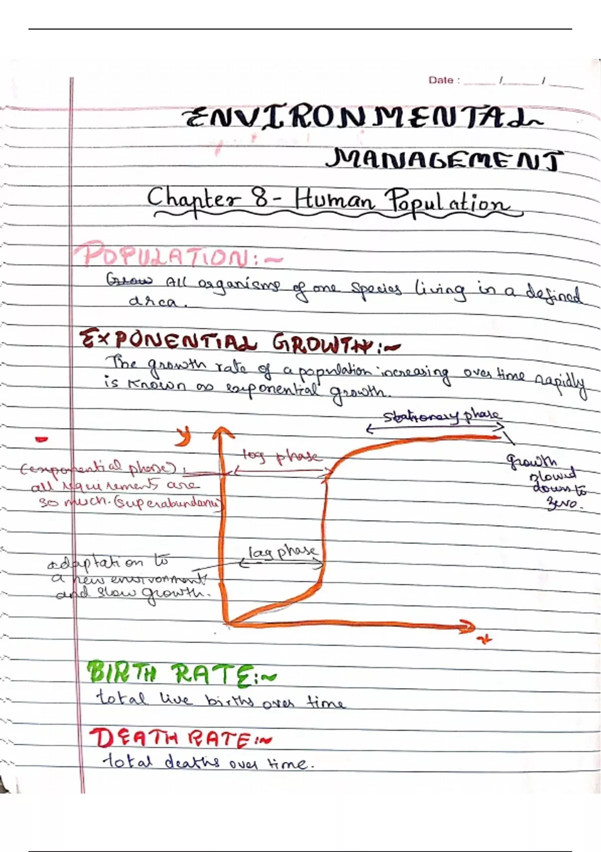 Chapter 8- Human population notes - Environmental management - Stuvia US