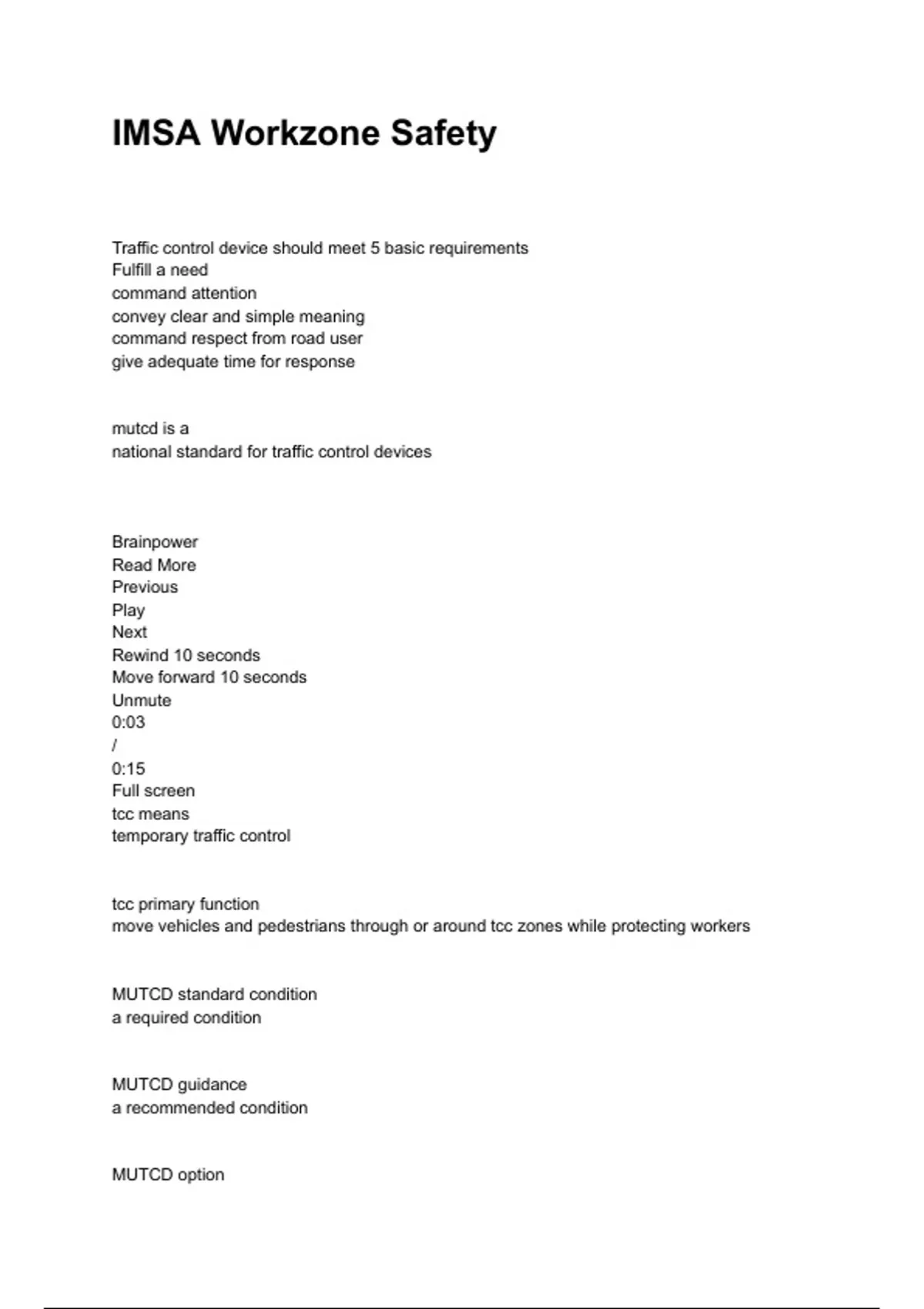 IMSA Workzone Safety 2024/2025 A+ score assured - ATSSA - Stuvia US