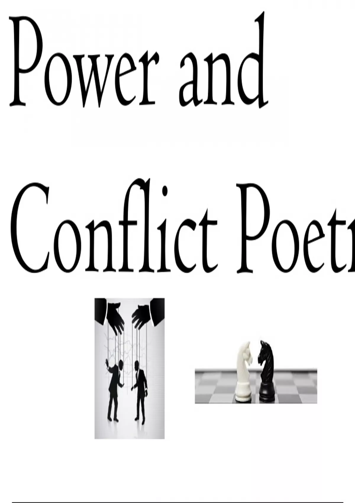 Summary Power and Conflict English GCSE Poetry Analysis - English ...