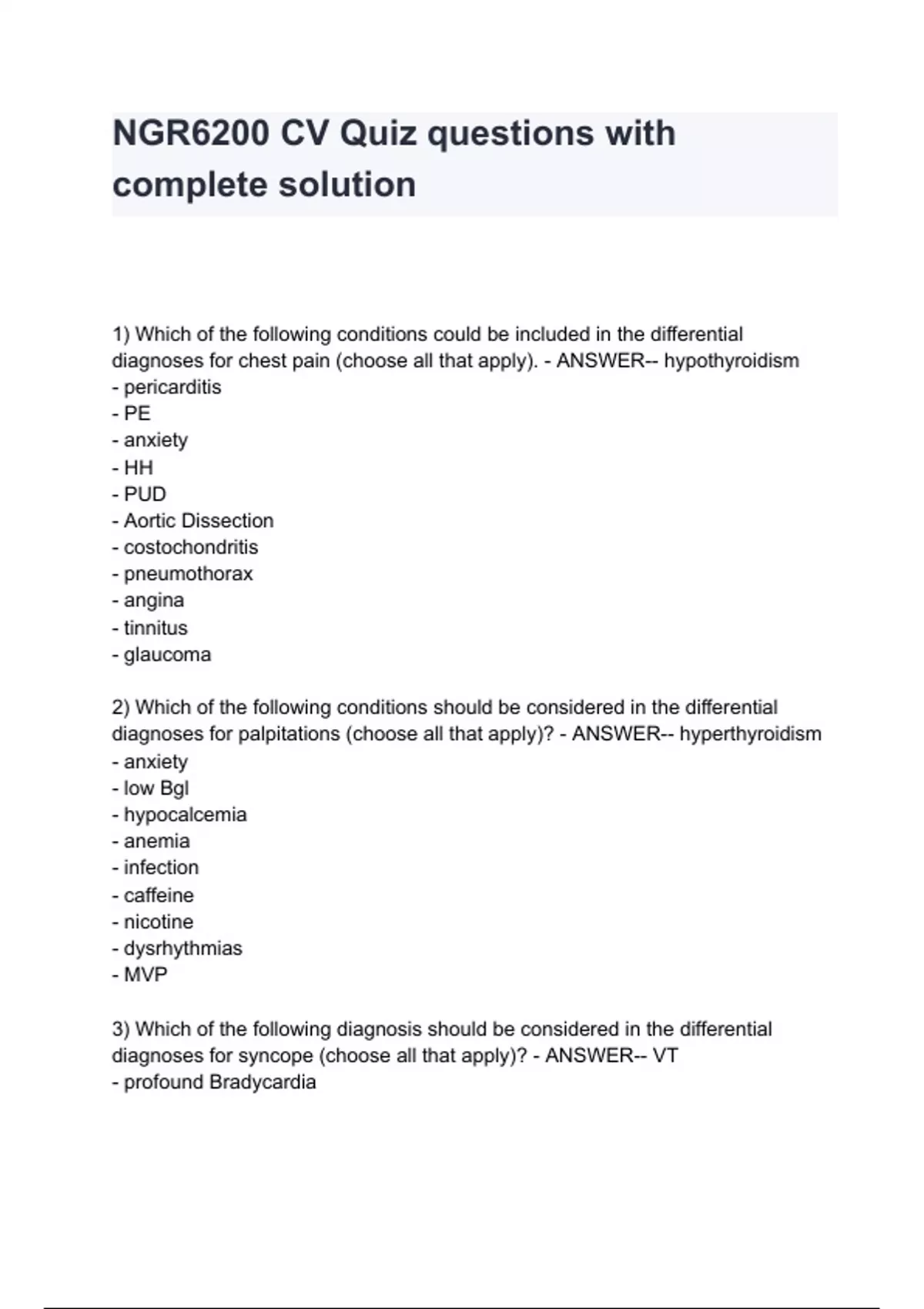 NGR6200 CV Quiz questions with complete solution - NGR6200 CV ...