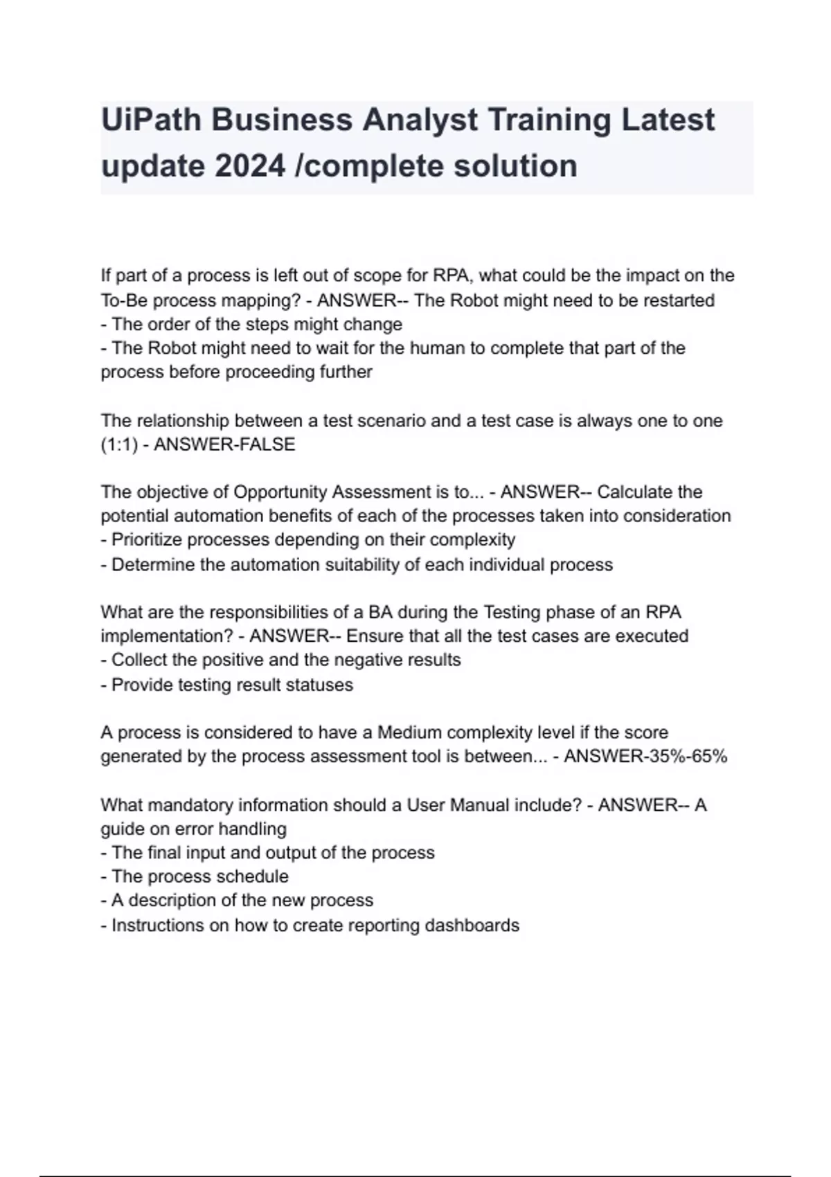 UiPath Business Analyst Training Latest update 2024 _complete solution ...