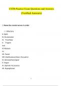 CSTR Practice Exam Questions and Answers (2024 / 2025) (Verified Answers) - Cstr - Stuvia US