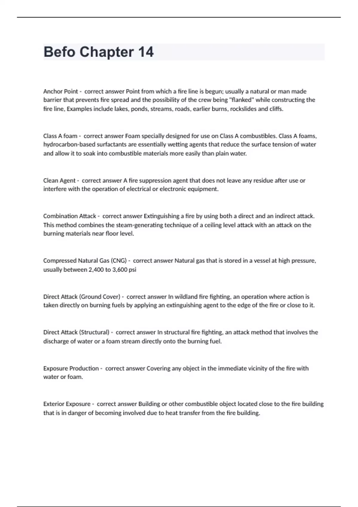 Befo Chapter 14 Question and answers correctly solved 2024 - BEFO ...