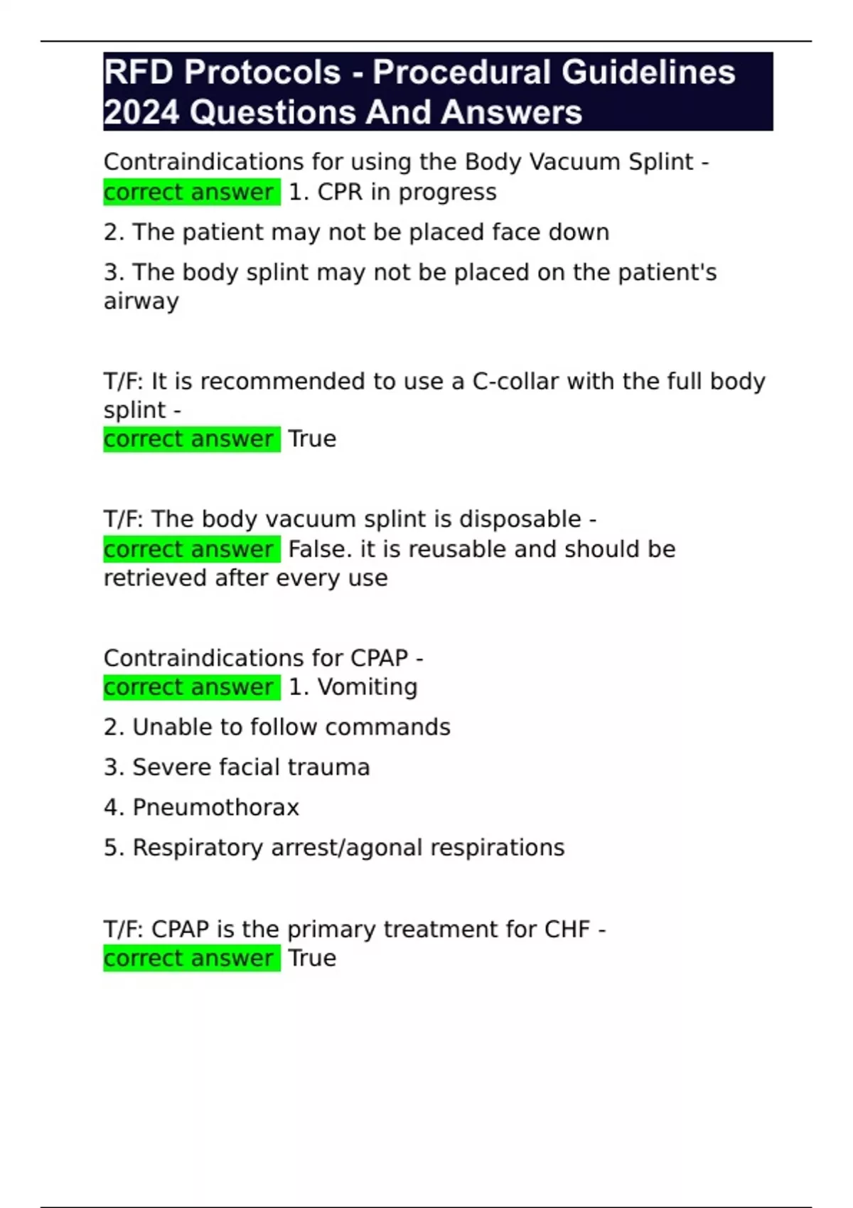 RFD Protocols - Procedural Guidelines 2024 Questions And Answers - RFD ...