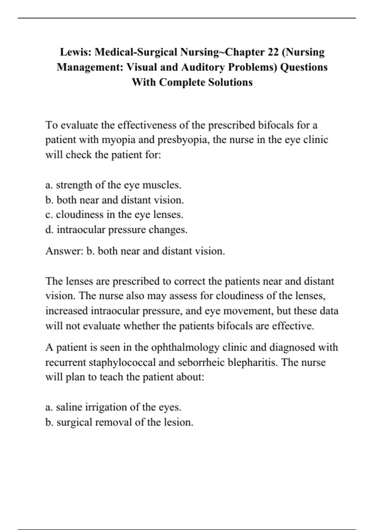 Lewis: Medical-Surgical Nursing~Chapter 22 (Nursing Management: Visual ...