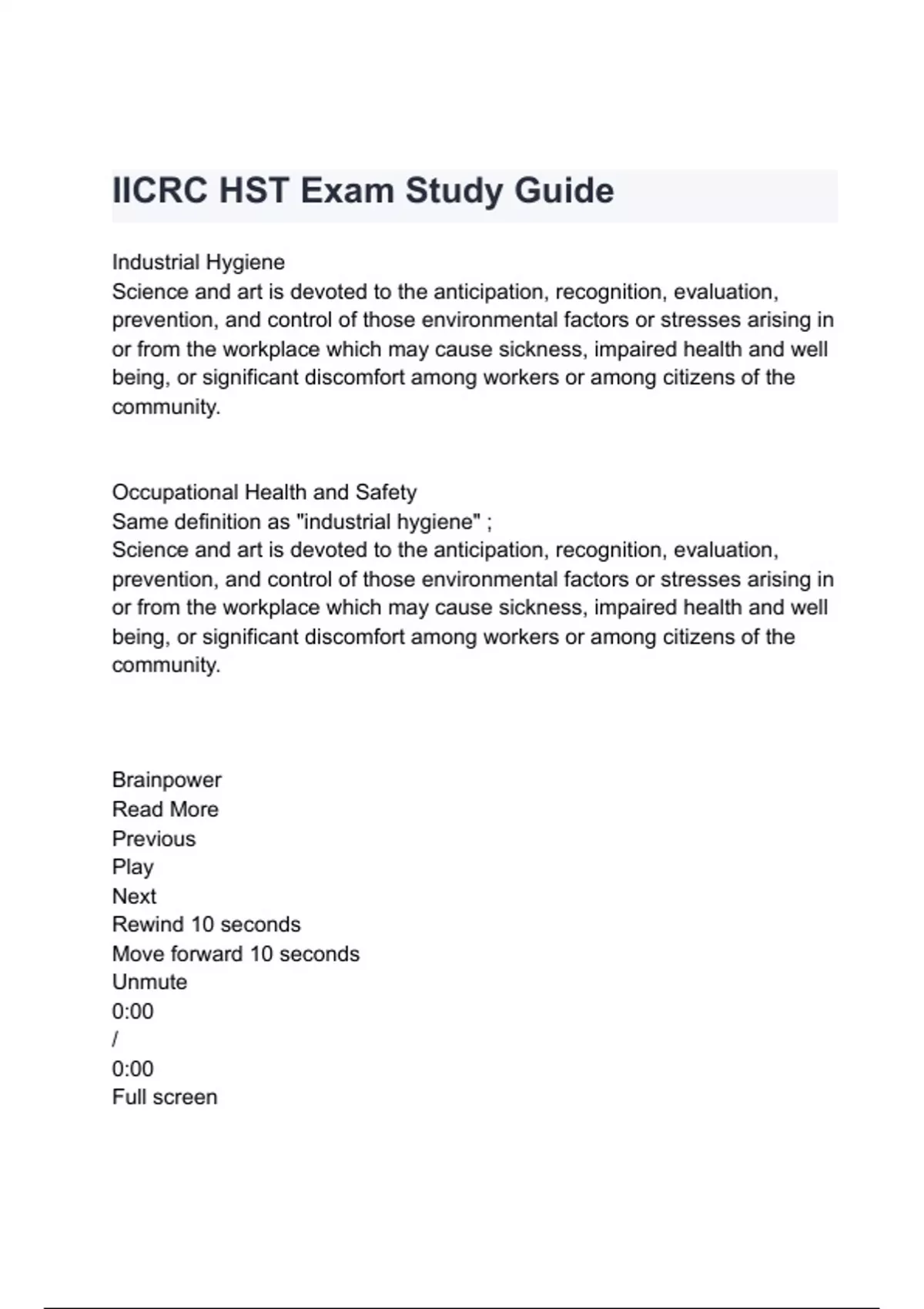 IICRC HST Exam Study Guide Questions with correct Answers 2024/2025( A+ ...