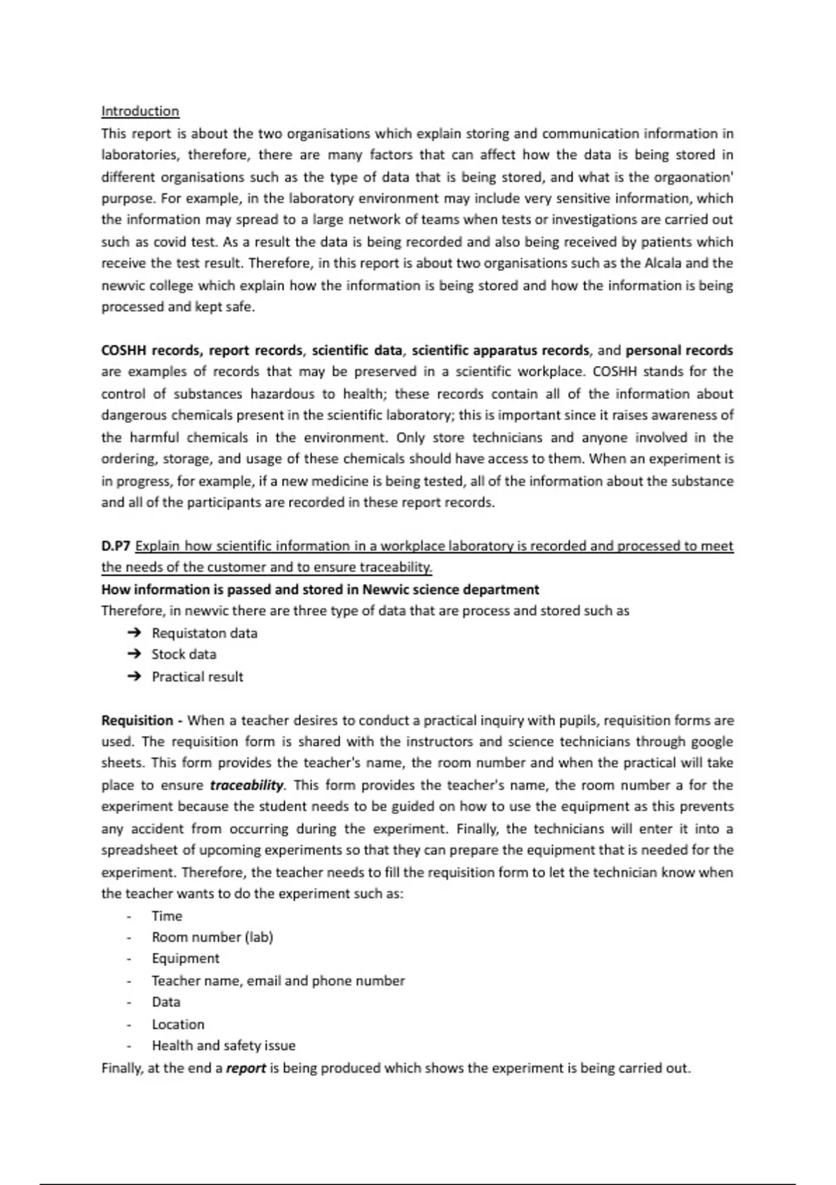 Summary unit 4: Learning aim D (how scientific information may be ...
