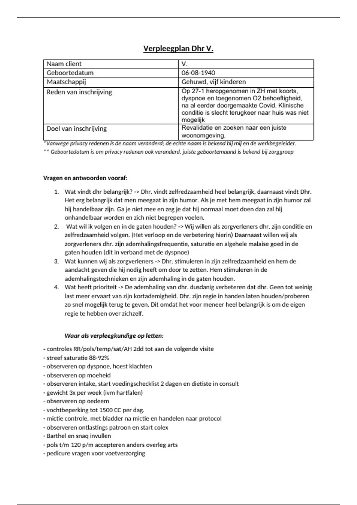 Zorgleef/verpleegplan via SAMPC(V) naar de vier domeinen - OWG - Stuvia NL