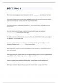 becc mod 4. questions and answers 100% correct 2024 - BECC - Stuvia US