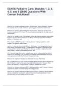 ELNEC Palliative Care: Modules 1, 2, 3, 4, 5, and 6 (2024) Questions ...